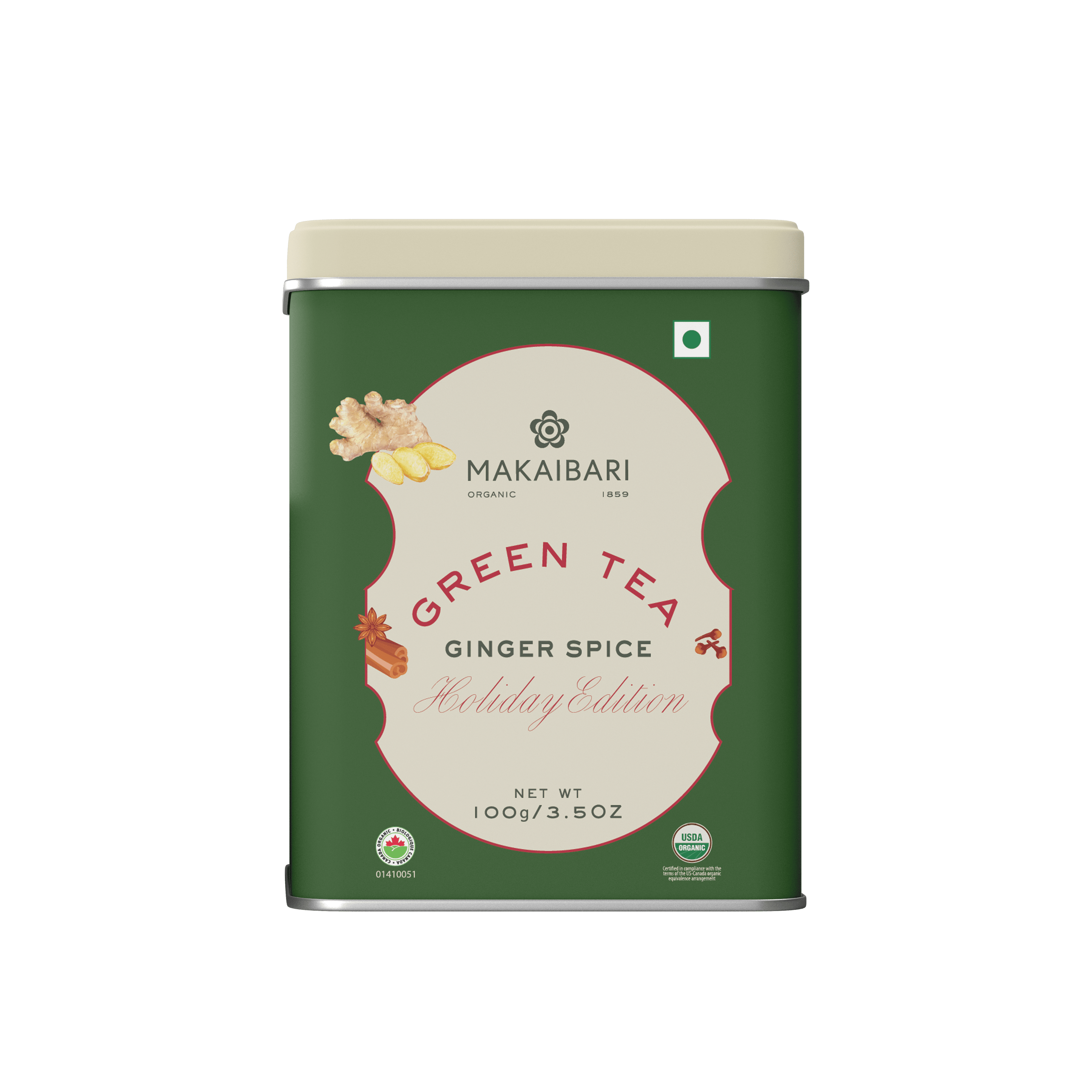 Shop Ginger Spice Green Tea – Holiday Edition Blend – Makaibari Tea