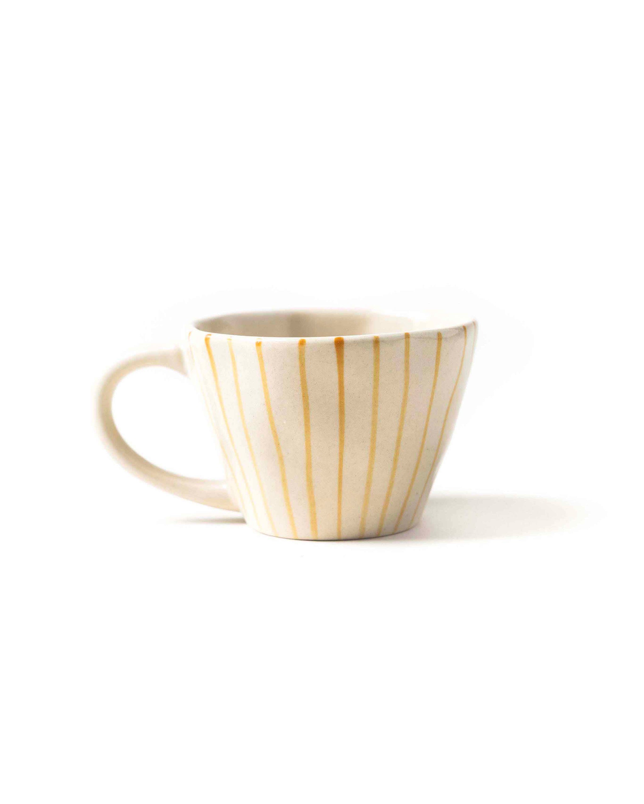 Organic Tea Cups with Hand-Painted Stripes - 1 Piece | Makaibari ...